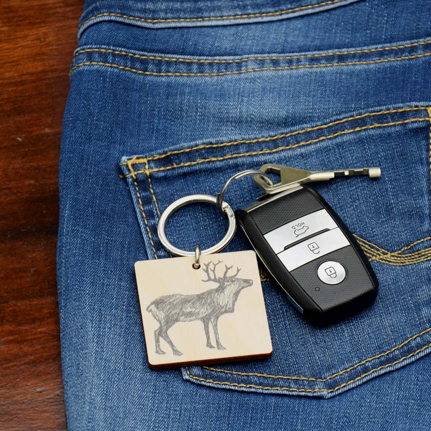 Reindeer keychain souvenir Miiko design - The Finland Shop